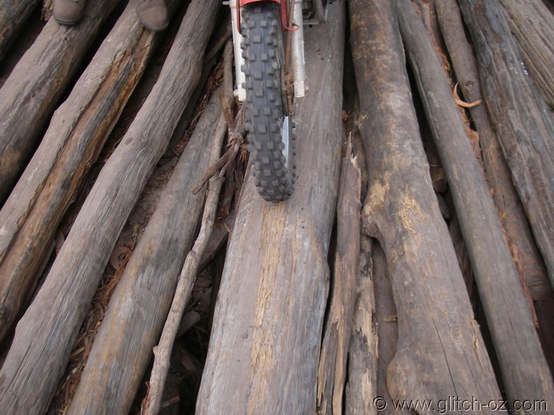 how not to cross a log bridge - Cape York | StromTrooper