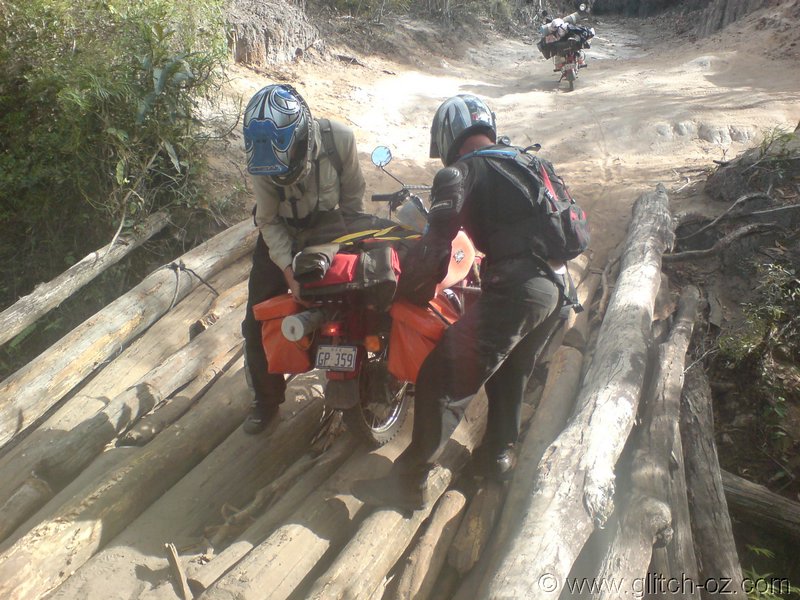 how not to cross a log bridge - Cape York | StromTrooper