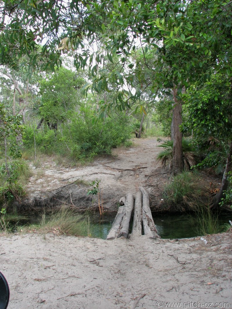 how not to cross a log bridge - Cape York | StromTrooper